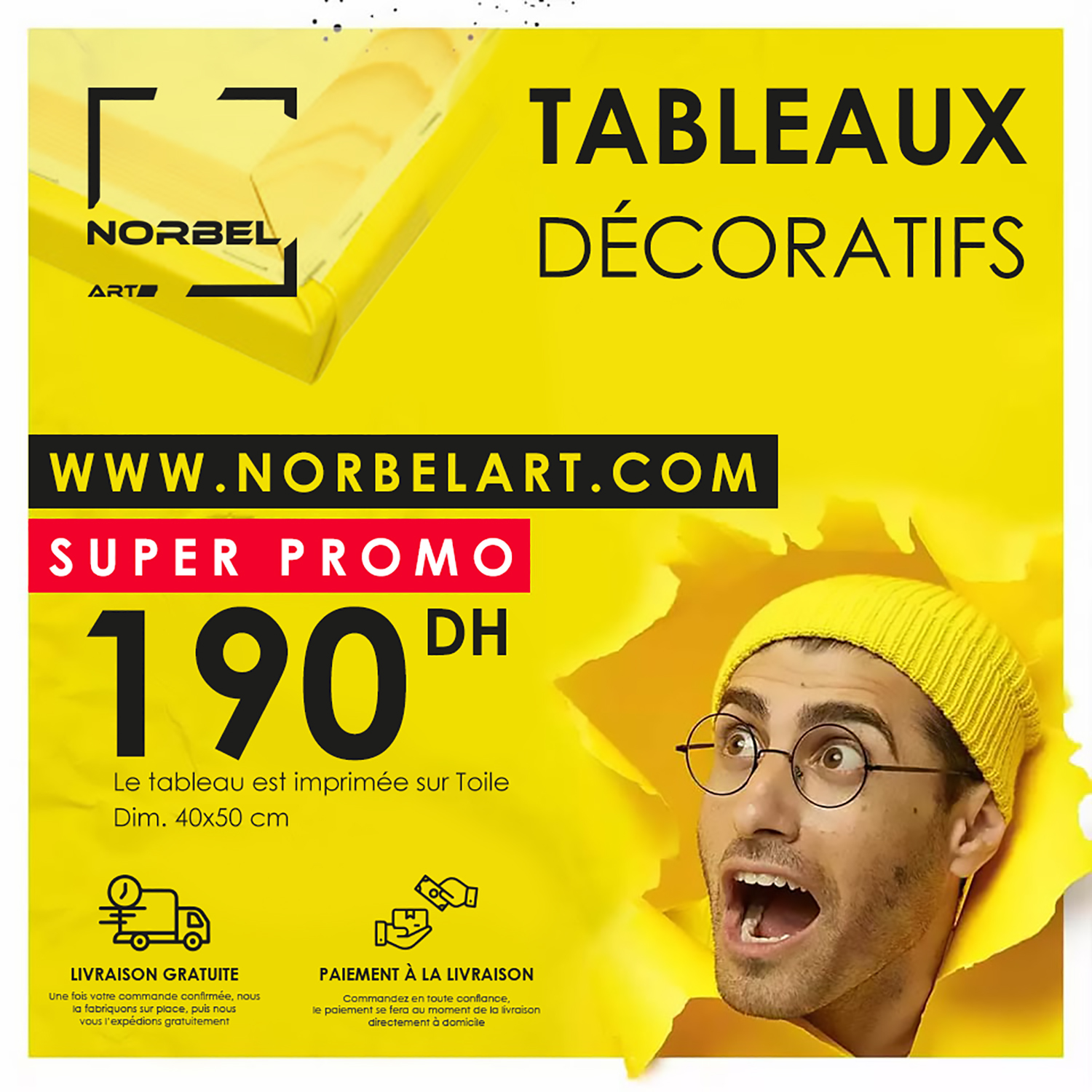 TABLEAUX DÉCORATIFS DESIGN MODERNE AU MAROC - Source Annonces